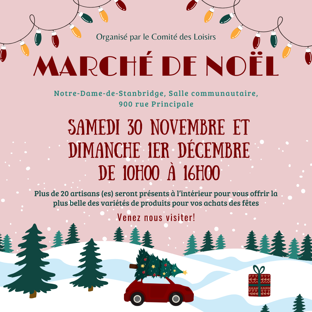 Marché de Noël - Municipalité de Notre-Dame-de-Stanbridge