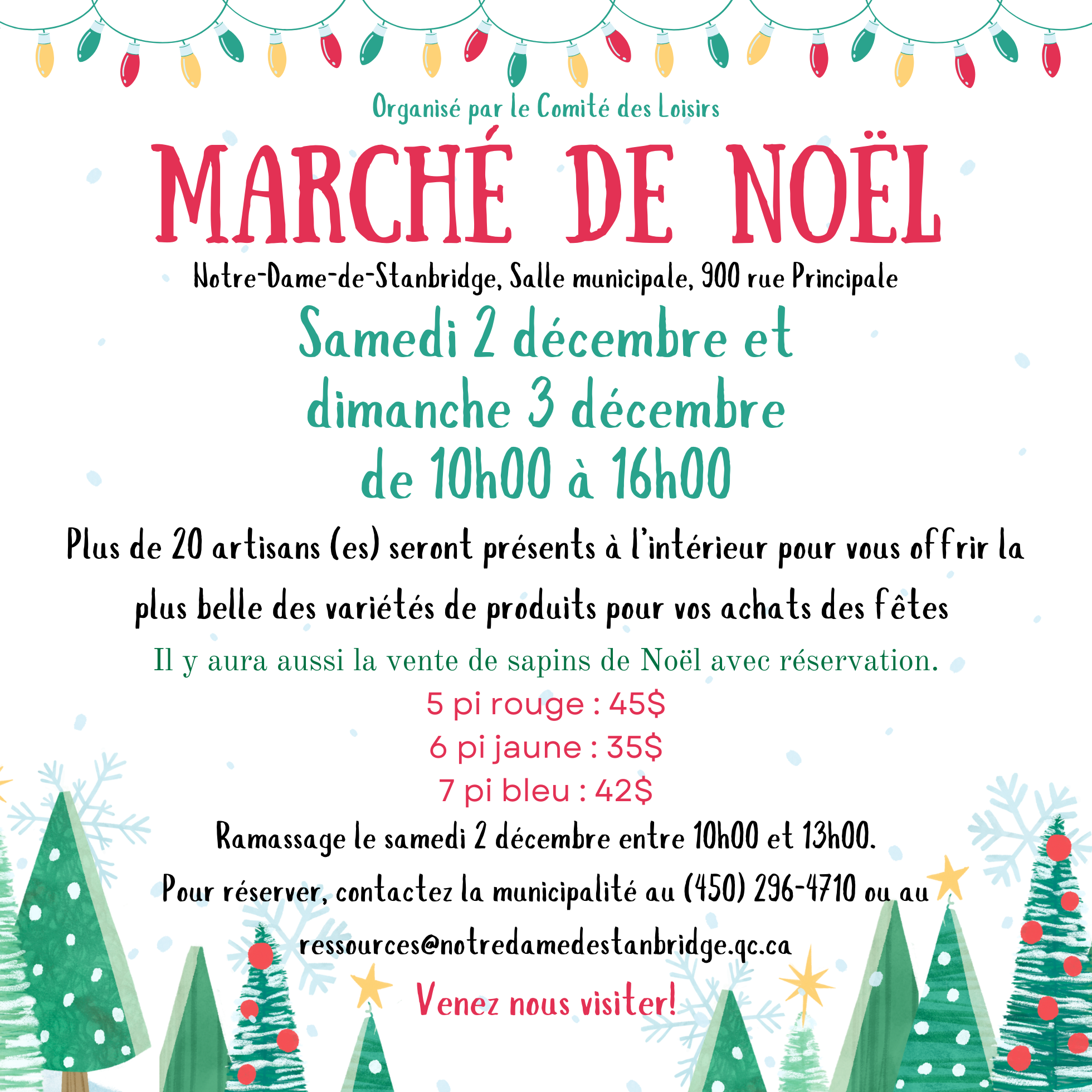 Marché de Noël de Notre-Dame-de-Stanbridge - Municipalité de Notre-Dame ...