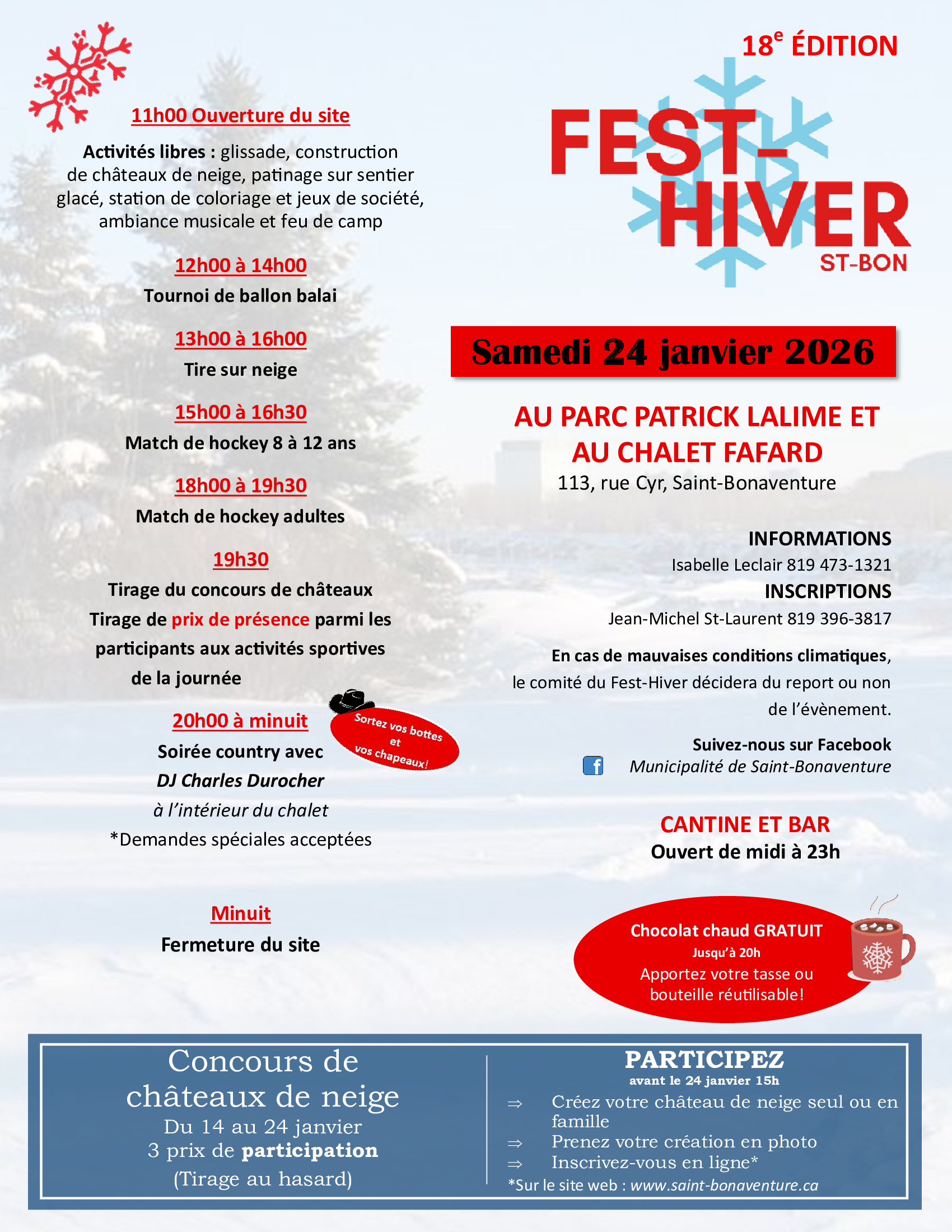️FESTHIVER 2026 - Municipalité de Saint-Bonaventure