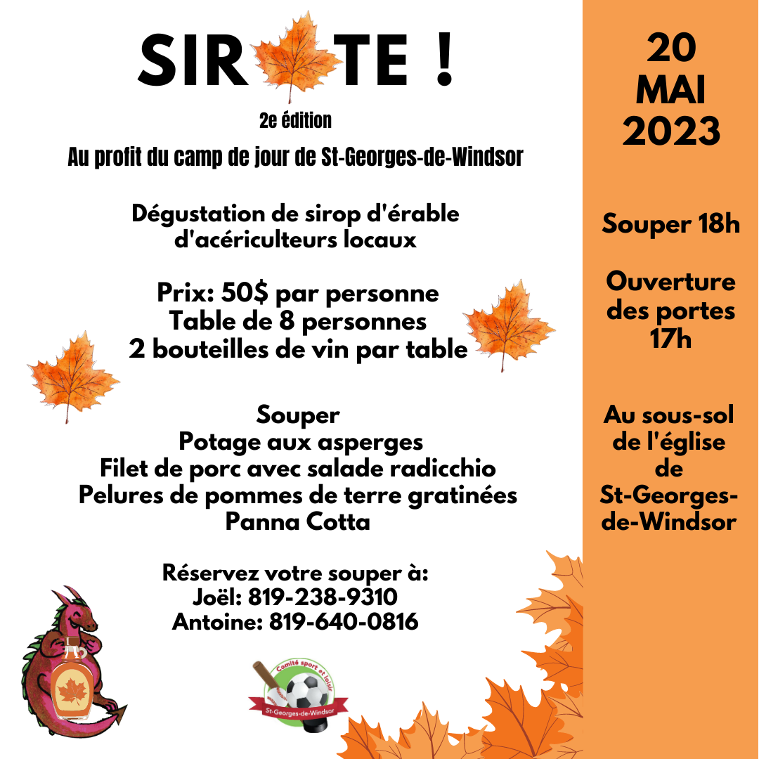 Souper sirote - Municipalité de Saint-Georges-de-Windsor