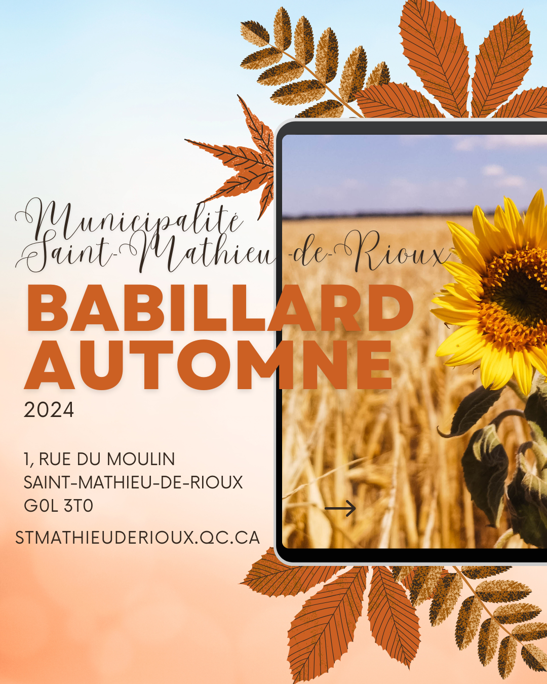 JOURNAL LE BABILLARD ÉDITION AUTOMNE 2024 - Municipalité de Saint ...