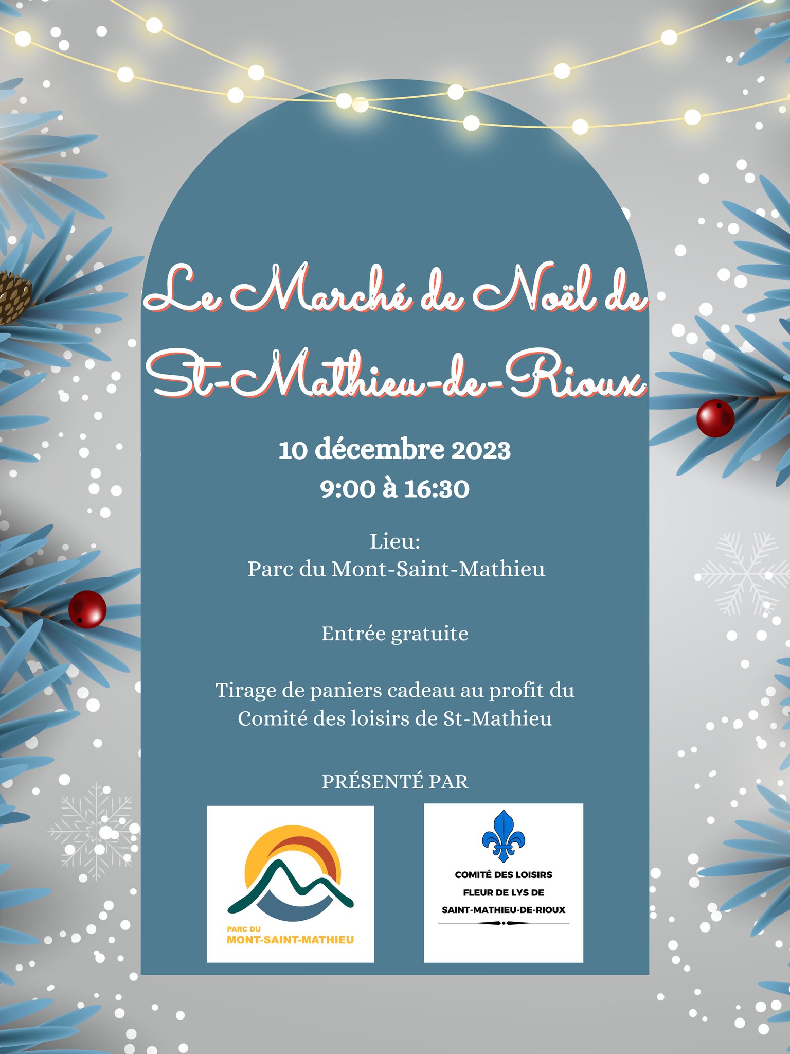 Marché de Noël de Saint-Mathieu-de-Rioux - Municipalité de Saint ...