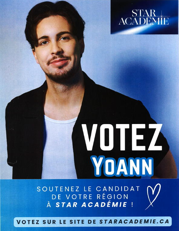 Yoann Guay à Star Académie - Ville de Trois-Pistoles