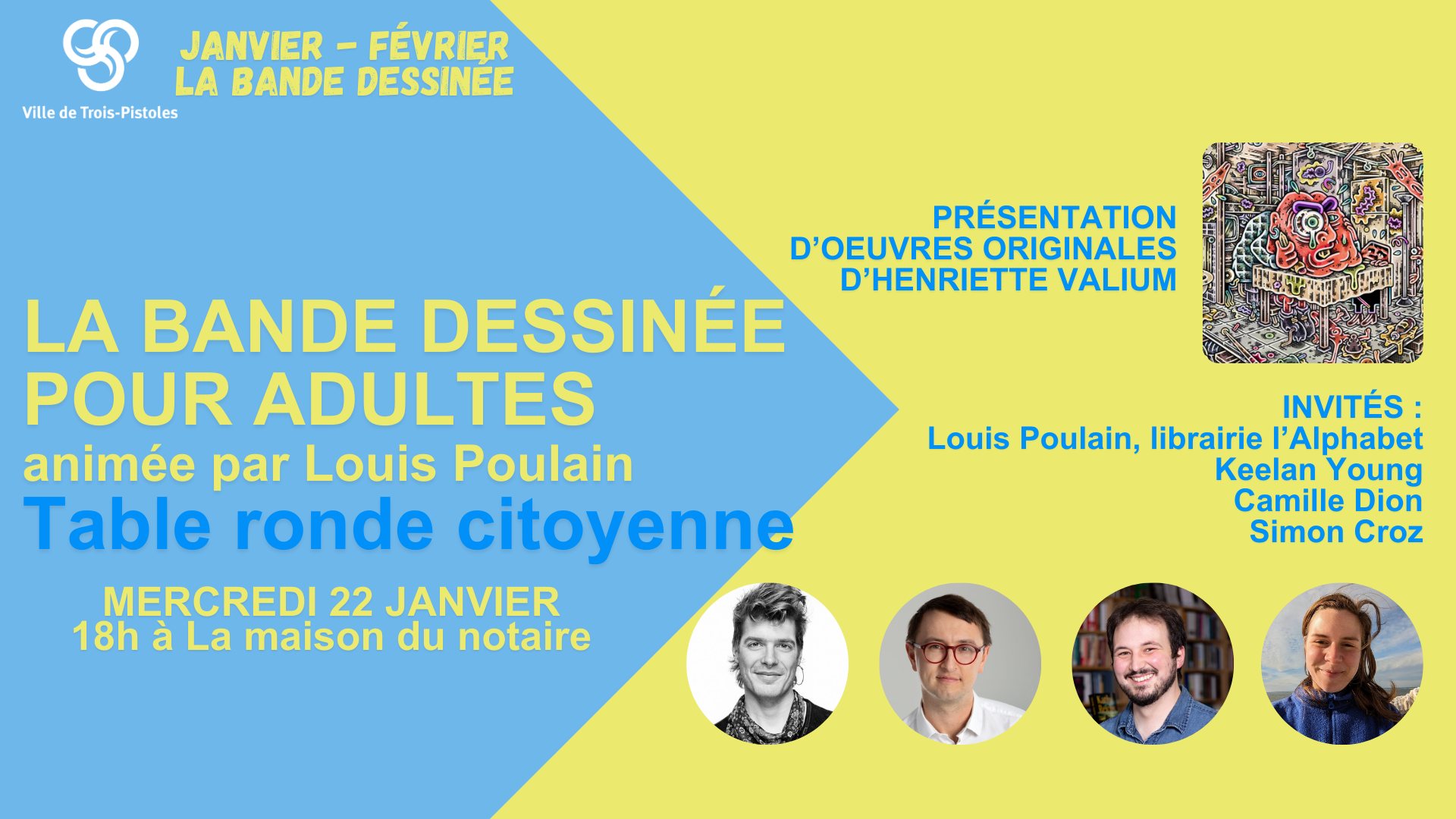 BD : Table ronde - la bande dessinée pour adultes - Ville de Trois-Pistoles